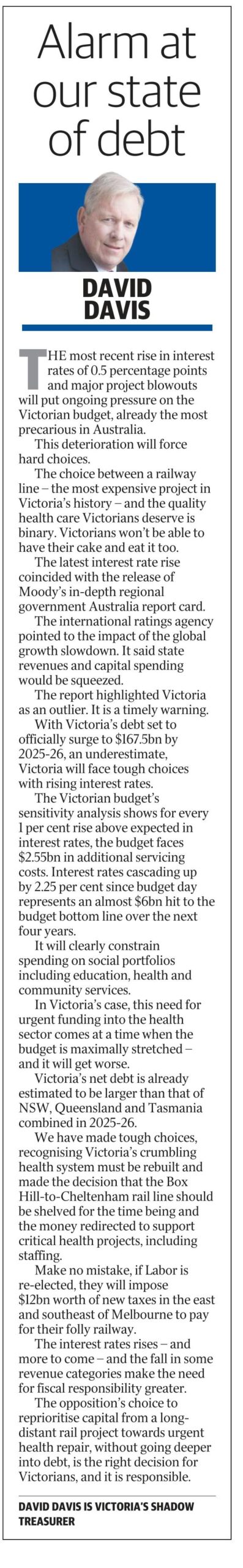 David Davis MP – Member for Southern Metropolitan Region